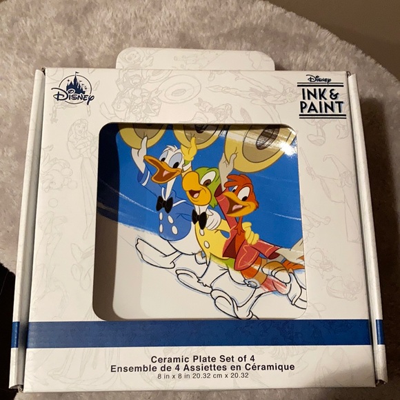 Disney | Dining | Disney Ink And Paint Set Of Four Plates | Poshmark